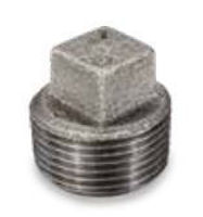 Pipe Fittings Direct. ⅛ inch NPT galvanized malleable iron square head plug