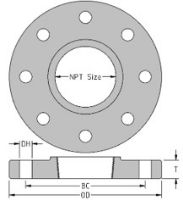 Pipe Fittings Direct. 3 inch NPT Threaded Class 125 Cast Iron Flange