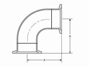 Pipe Fittings Direct. 2 inch NPT Flanged Short Radius 90 Degree Elbow ...