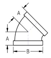 Pipe Fittings Direct. ¾ inch NPT class 300 threaded 45 degree A197 ...