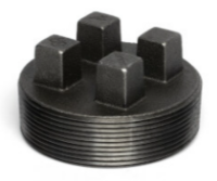 Pipe Fittings Direct. 5 inch NPT malleable iron class 150 bar head plug